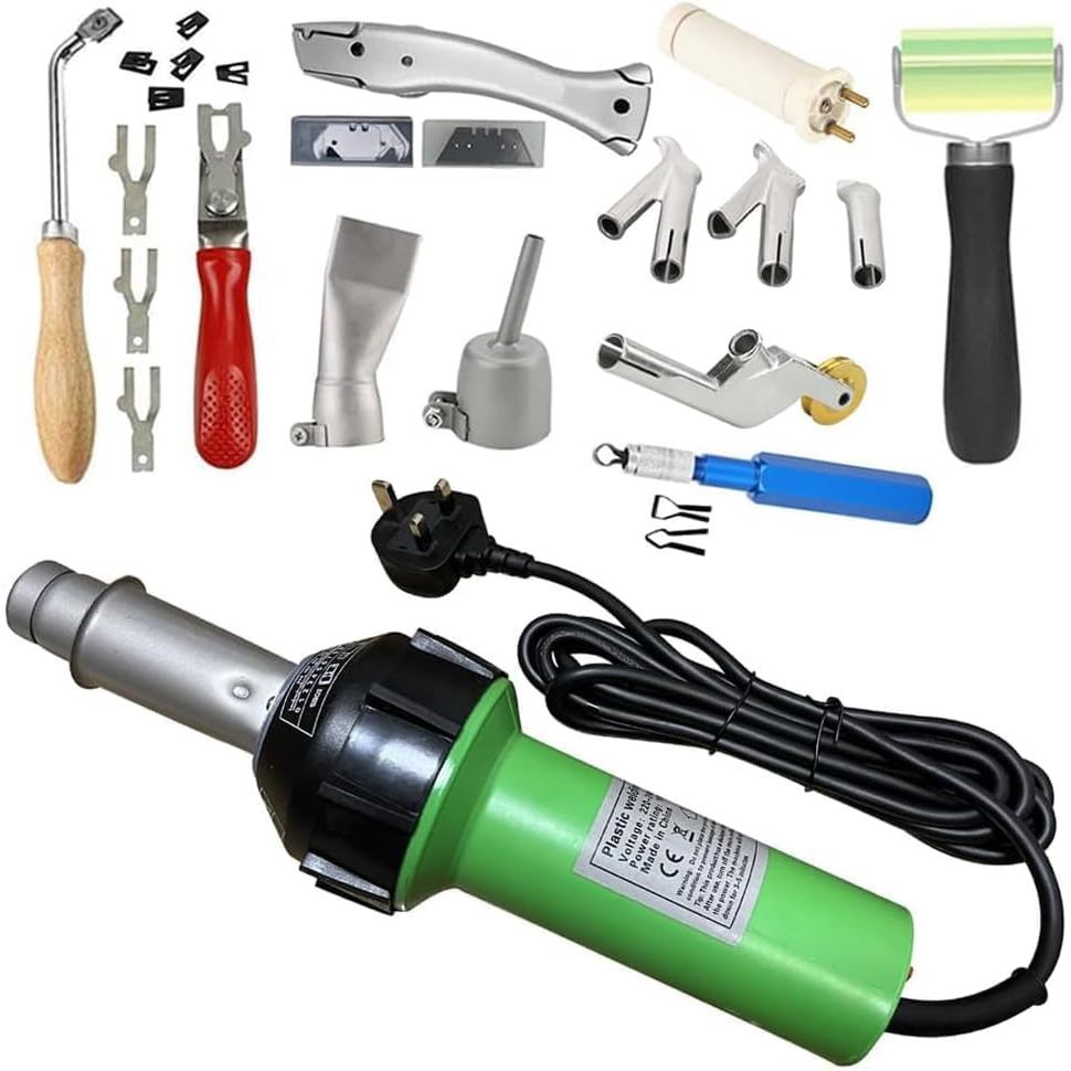1600W Plastic Welder Hot Air Gun Torch Welding Heat Gun Handhold Rod ...