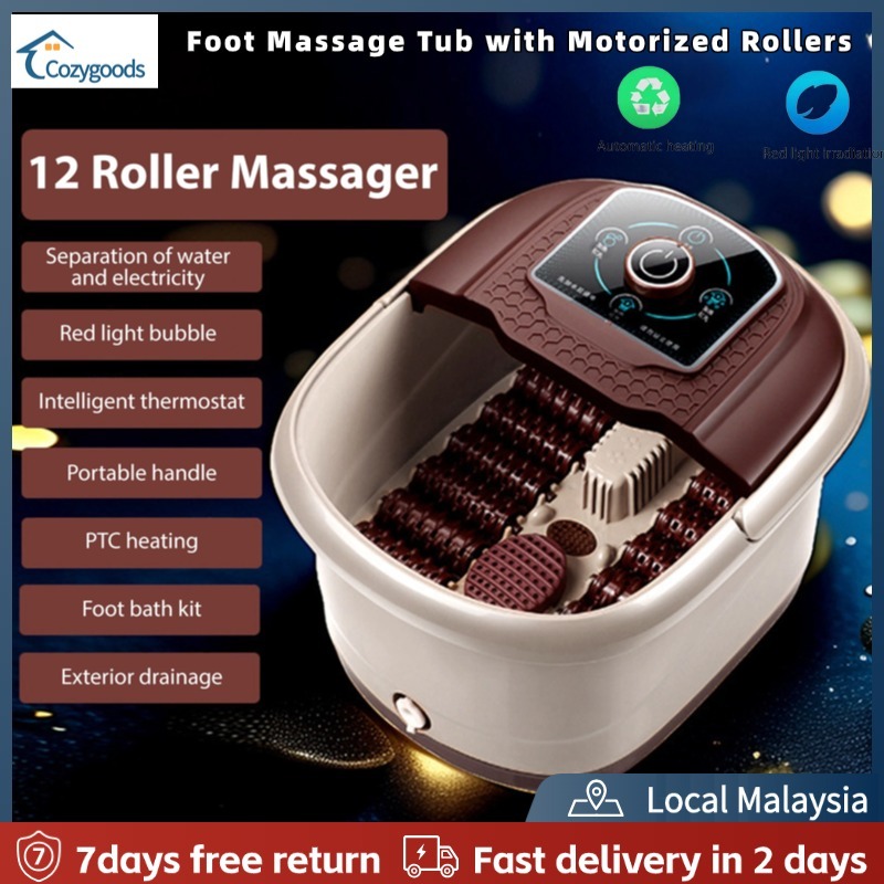 [Local delivery] 12-Roller Foot Spa Machine, Foot Bath Tub, Foot ...