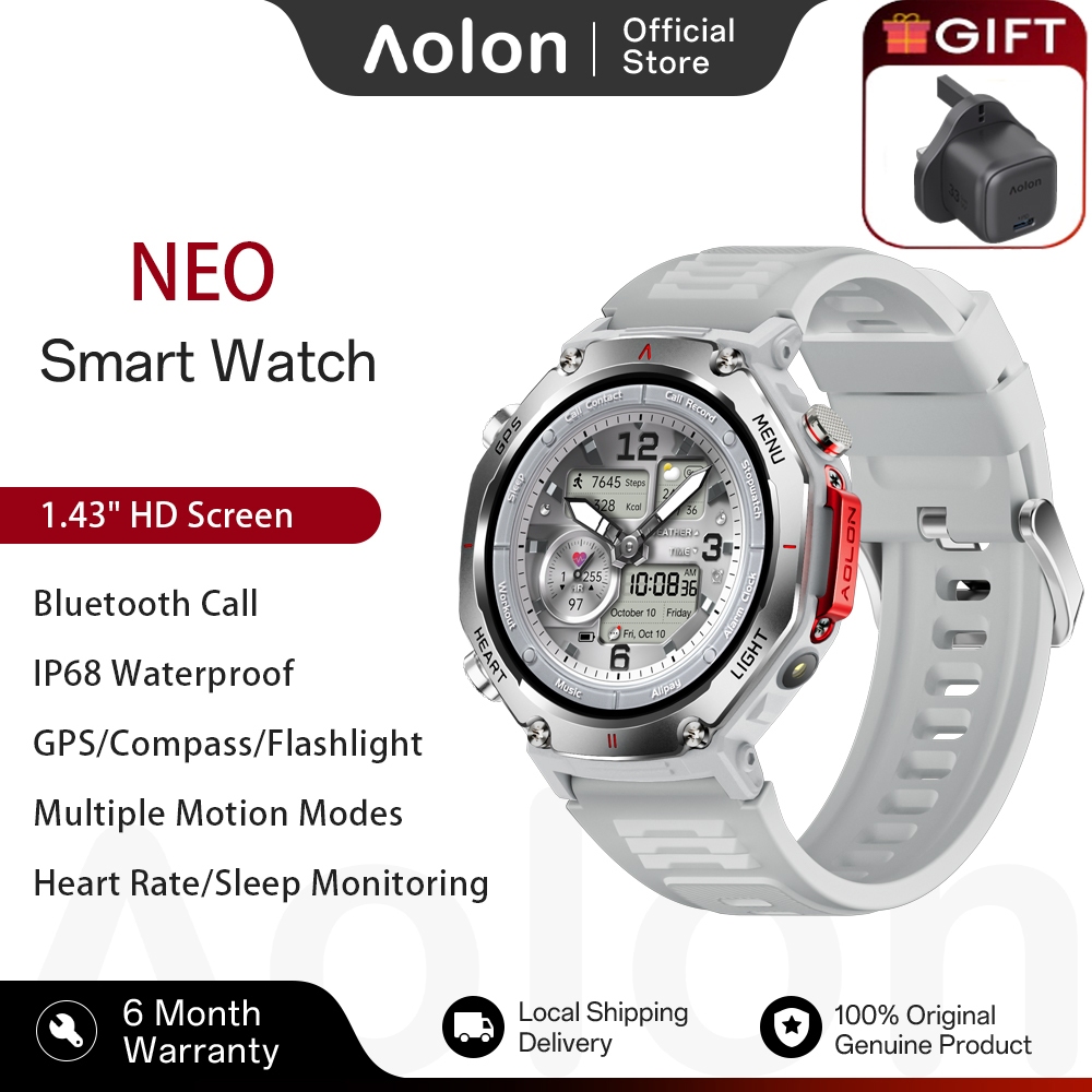 Aolon NEO Smart Watch 1.43" AMOLED Screen Bluetooth Call GPS Sports ...