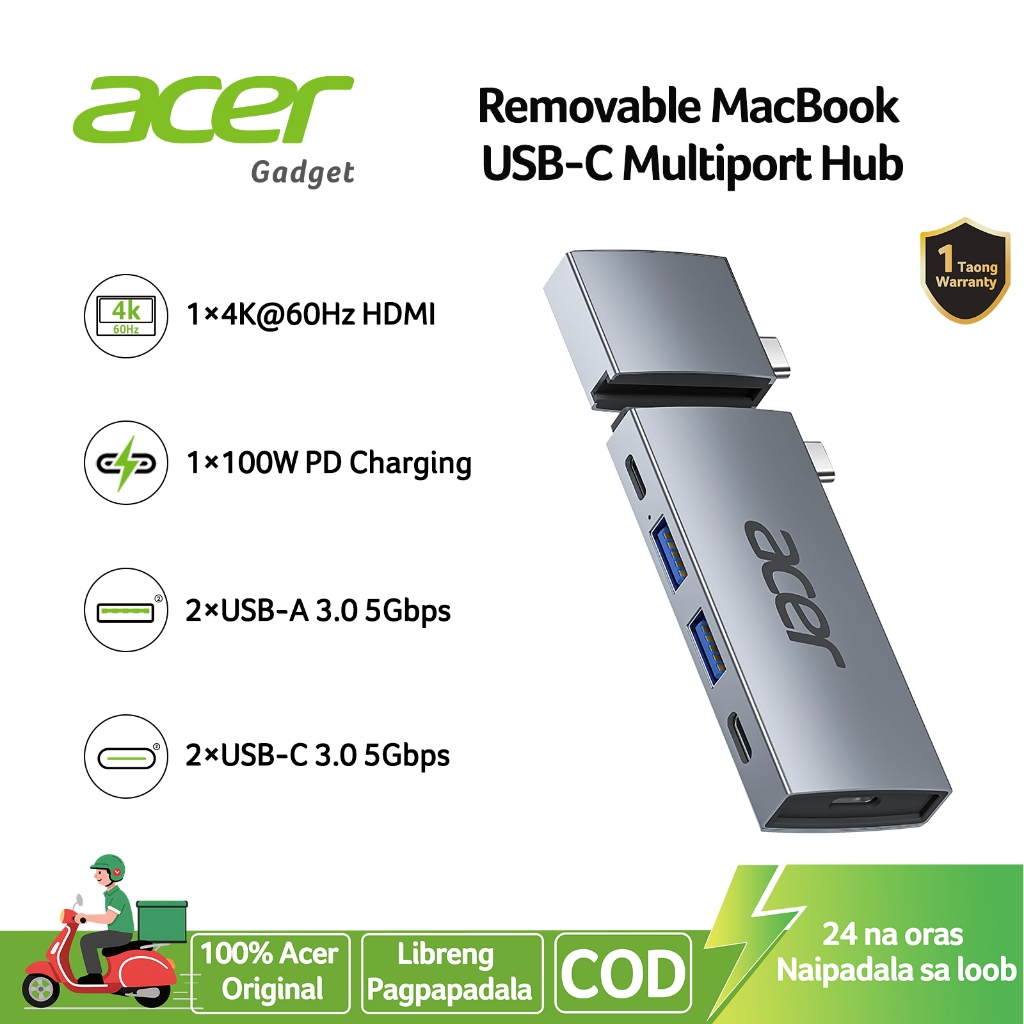 Acer 6 in 2 Detachable USB C Mac HDMI Adapter Multiport Hub Dongle for ...