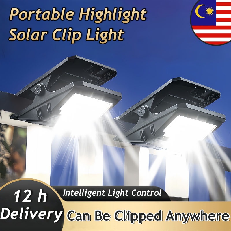 Ultra Bright Solar Clip Light 3 Mode Motion Sensor Outdoor Lighting ...