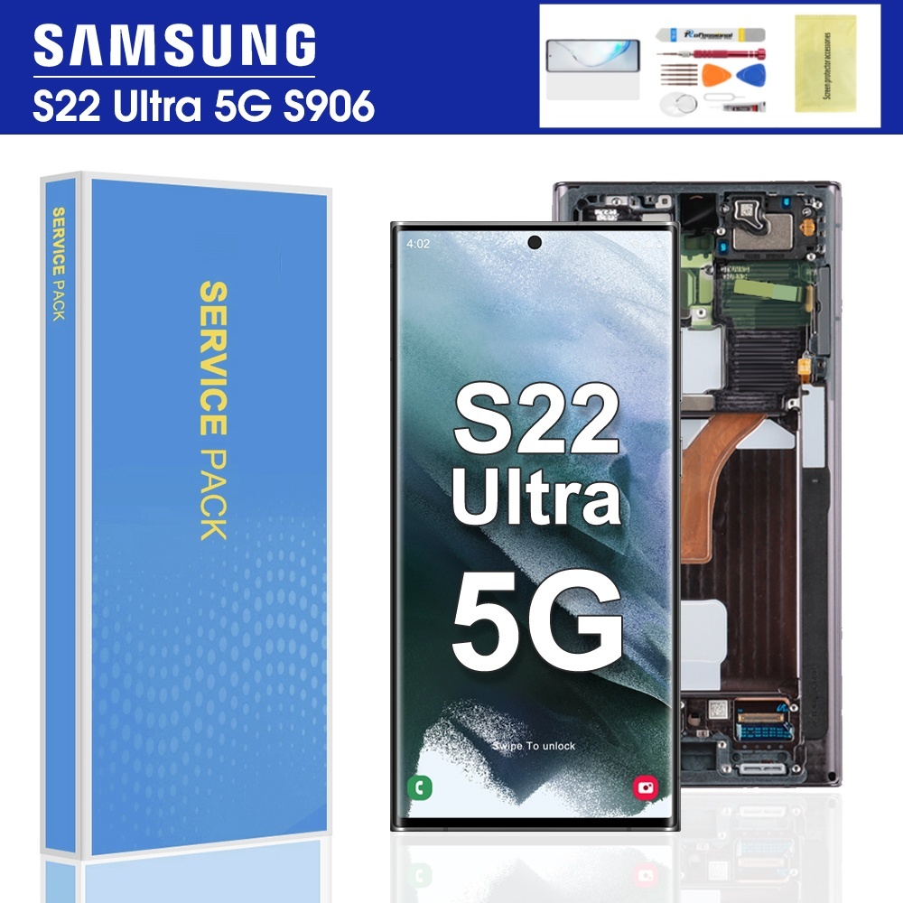 AMOLED For Samsung Galaxy S22 Ultra 5G LCD Display Touch Screen With ...