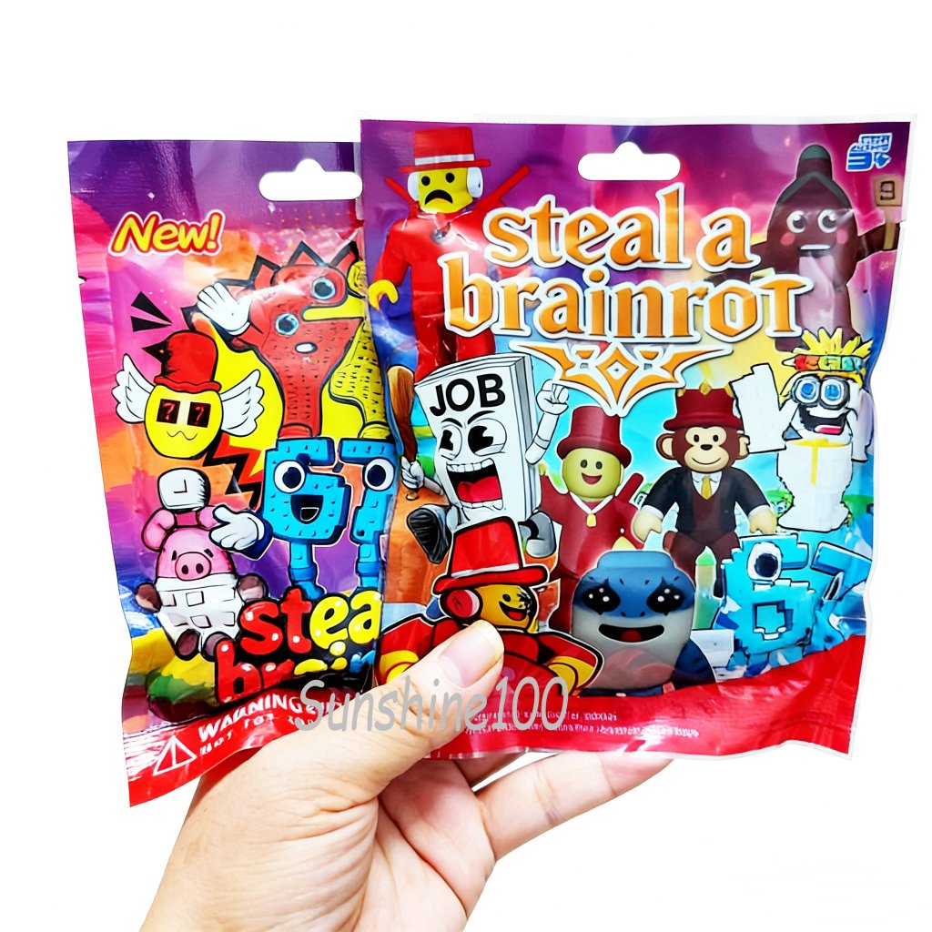 1Pack Random Steal A Brainrot Figure Cards Blue No.67 House Dolls Toy ...