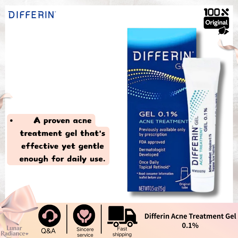 Differin 0.1% Acne Treatment Gel | Helps Fight Breakouts & Soothes Skin ...