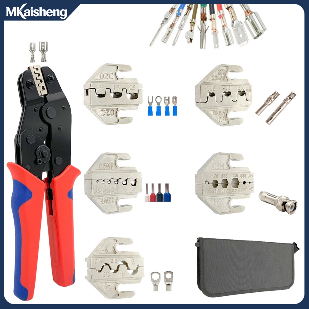 Electrical Crimper 23-16AWG Automotive Crimping Plier Ratchet Wire ...