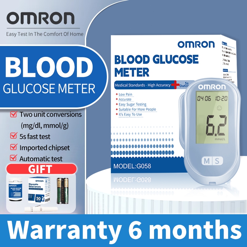 Stock Ready| OMRON Blood Glucose Meter Kit Glucometer (50 Strips and 50 ...