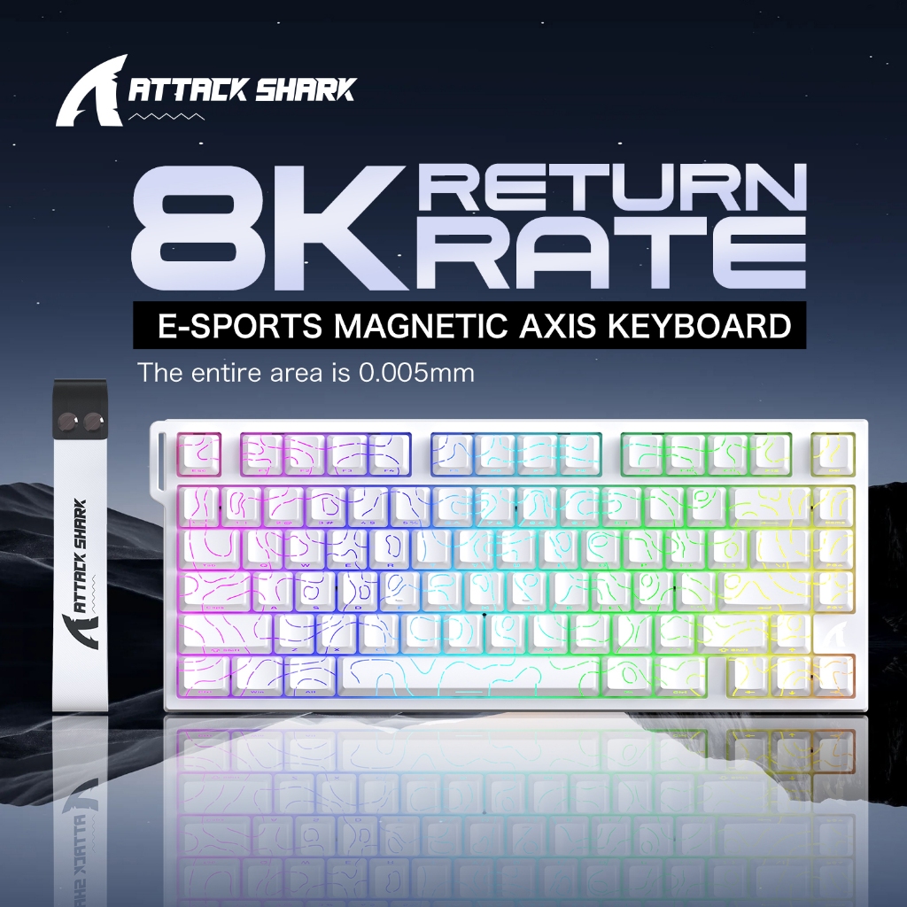 ATTACK SHARK R82HE High-Performance Magnetic Axis Keyboard, 8K Polling ...