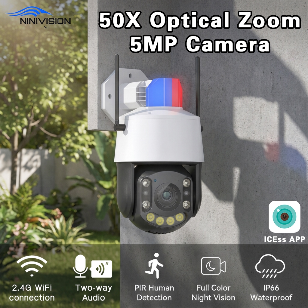 50X Optical Zoom 5MP PTZ Security Camera Outdoor Waterproof Wifi PTZ IP ...