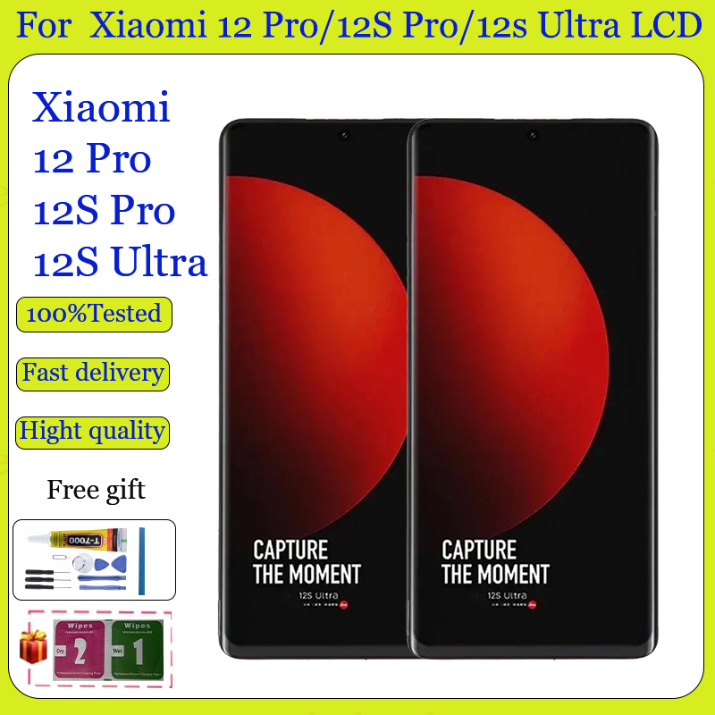 Original AMOLED For Xiaomi 12 Pro 12S Pro 12S Ultra LCD Display Touch ...