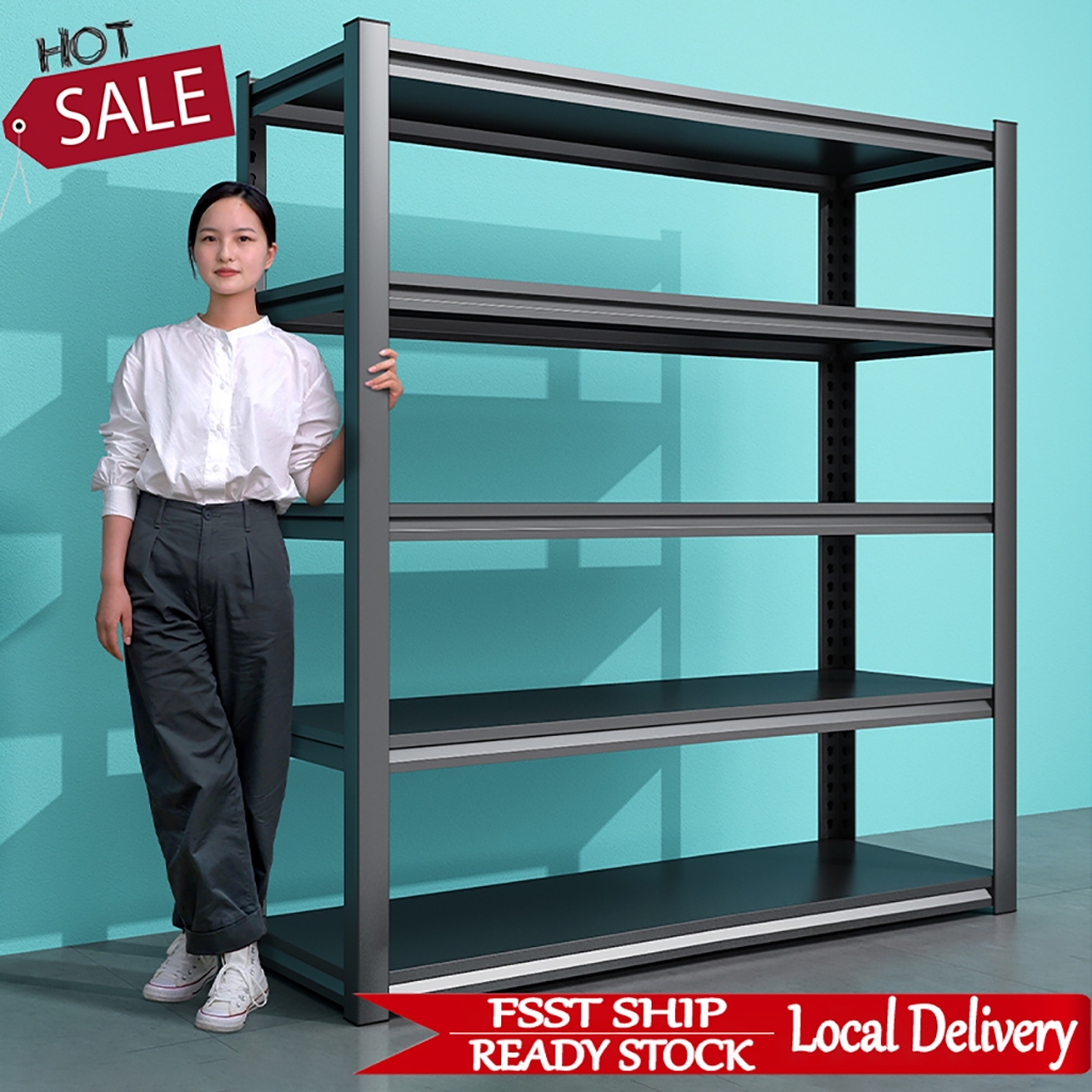3/4/5/6Tier Heavy duty full metal shelf （boltless）Adjustable Shelf rack ...