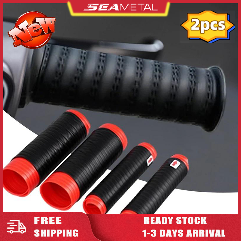 SEAMETAL Motorcycle Hand-Pull Silicone Handlebar Grips Bar End ...