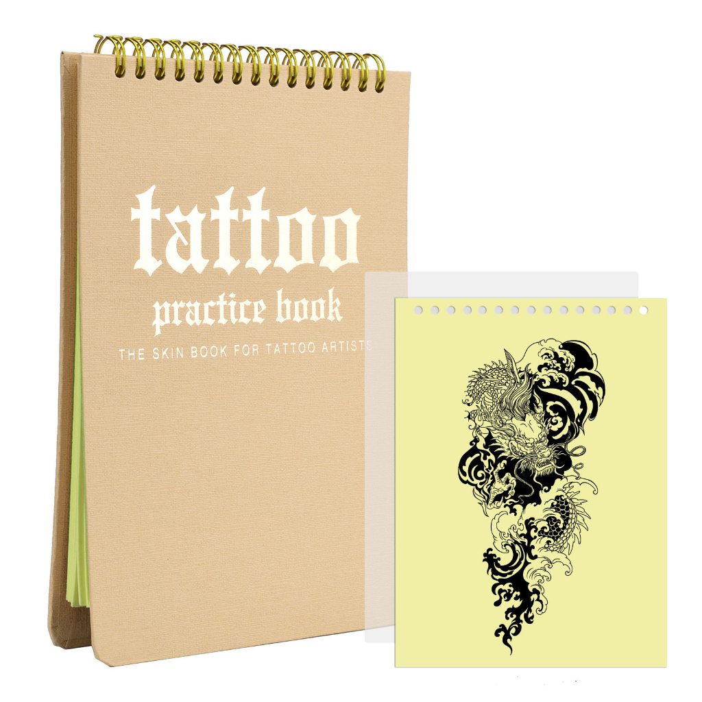 ATOMUS Tattoo Practice Skin Set Book 10PCS Notebook Type Fake Skin ...