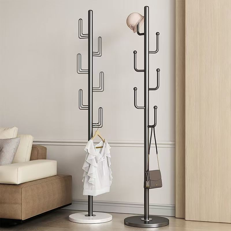 170CM Deluxe Marble Coat Rack Hanging Rack Floor Bedroom Household Iron ...