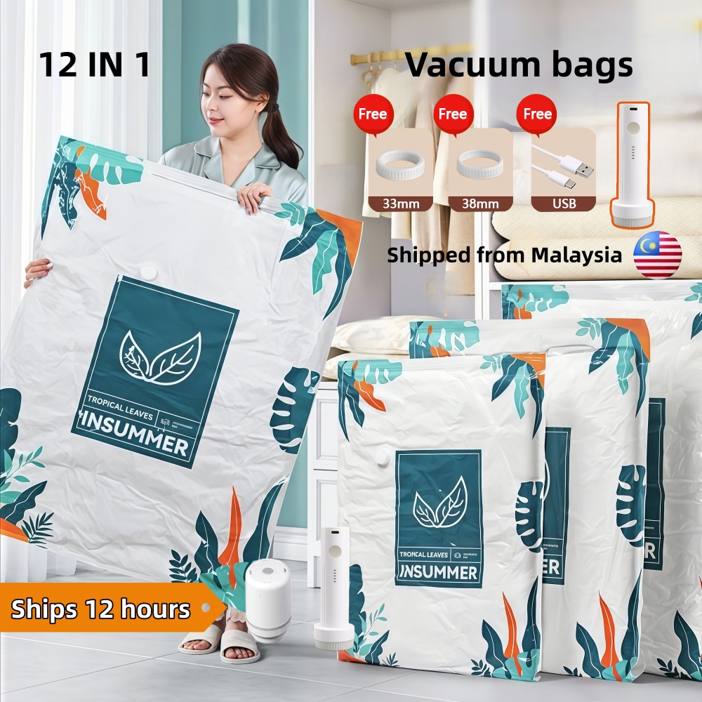 Travel Vacuum Bag Resealable Travel Vacuum Storage plastic Bag clothes ...
