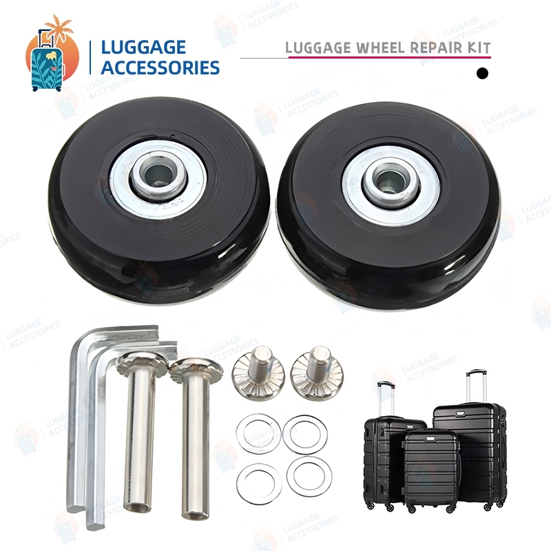 Replacement Rubber Roller Silent with Screw Suitcase Luggage Wheels ...