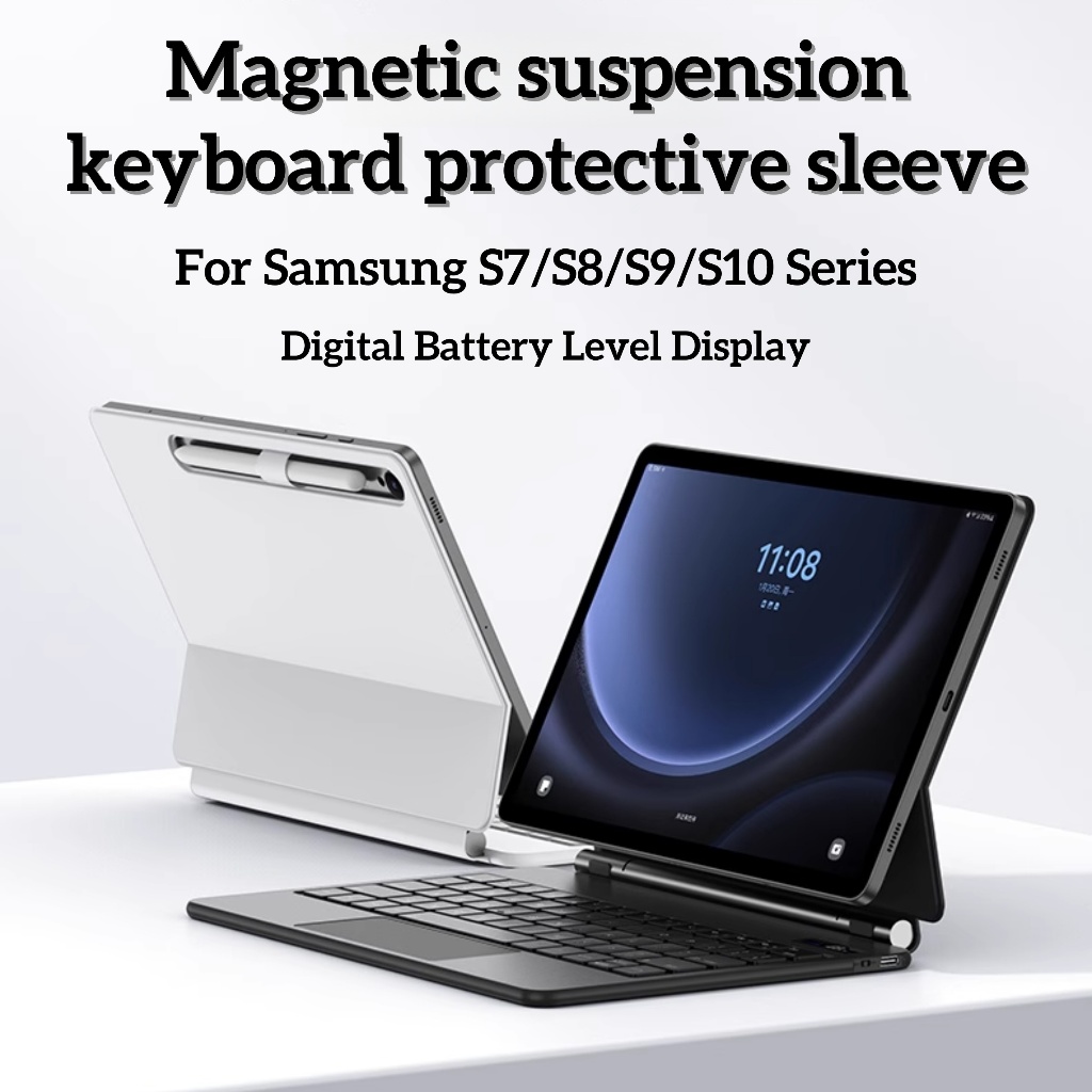 [In Stock] Wireless Magnetic Keyboard Bluetooth Backlight For Samsung ...
