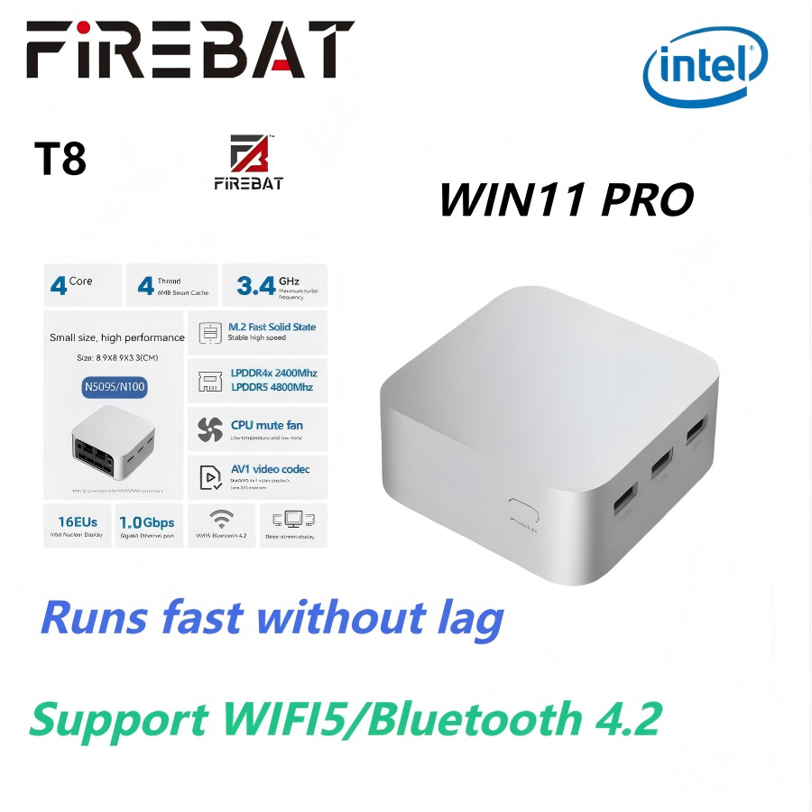 FIREBAT Mini PC (Intel N100, 16GB RAM, 512GB SSD, Intel UHD graphics ...