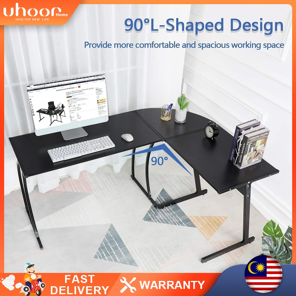 Minimalist Modern L Shaped Table Computer Table Corner Living Room Work ...
