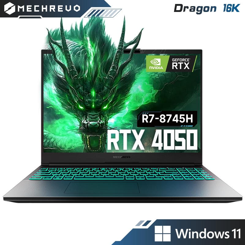 MECHREVO Gaming Laptop Dragon 16K (AMD R7-8745H/24GB RAM/512GB SSD ...