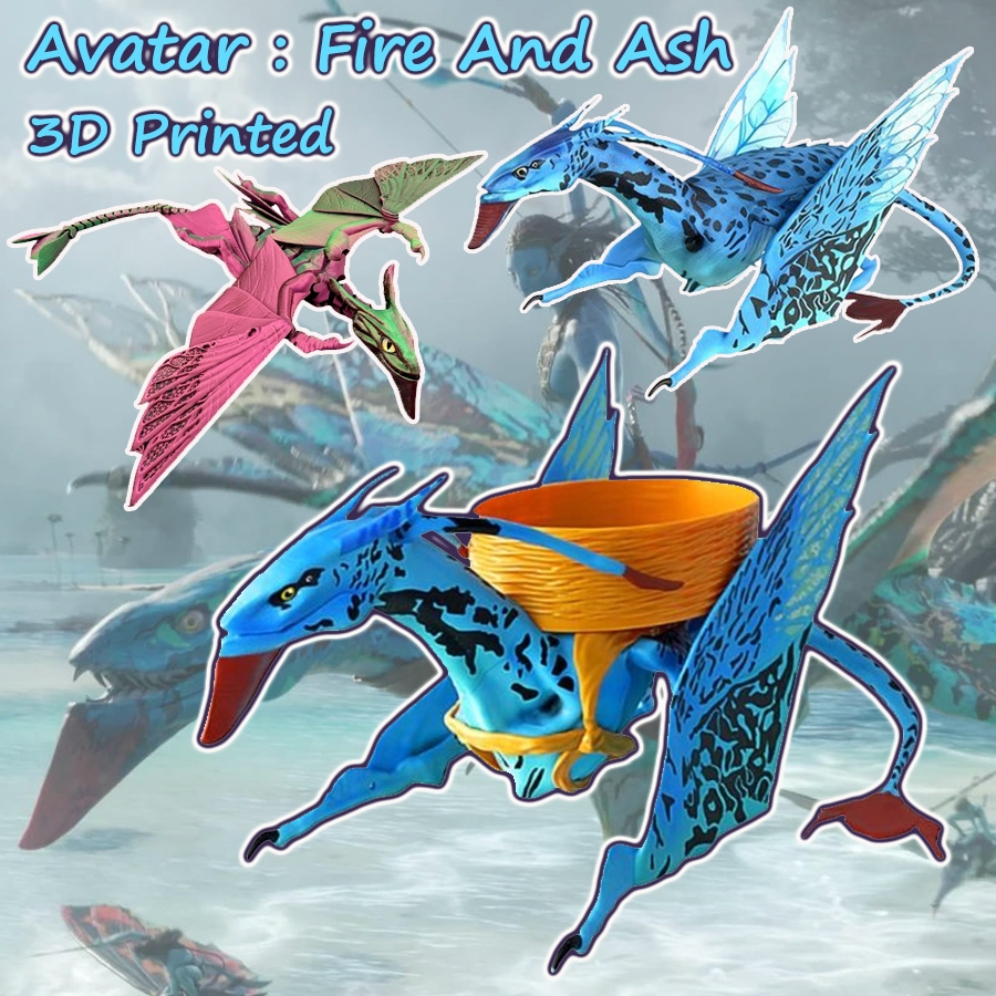 Avatar 3D Printed Toy Joint Movable Statue Movie Character Animal ...