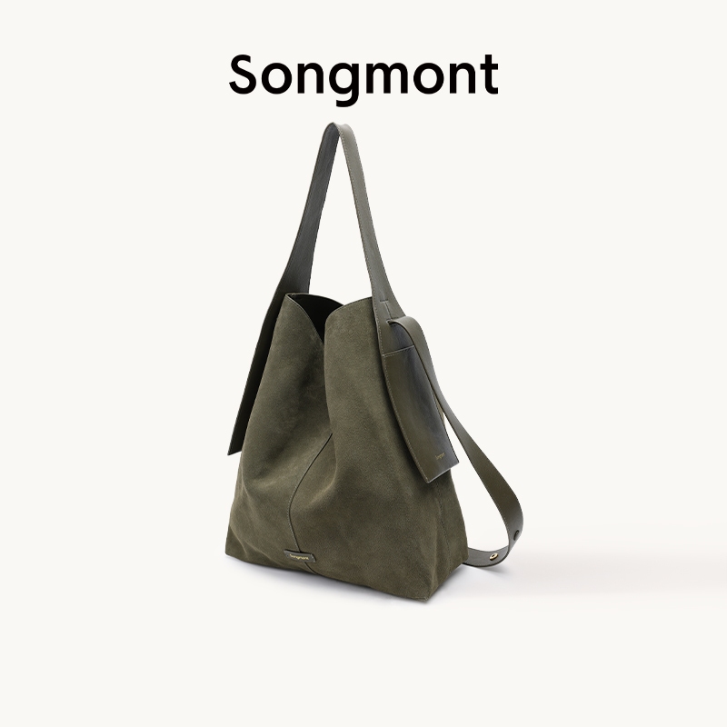 Songmont Large Drippy Tote Bag for Men and Women Suede Leather Shoulder ...