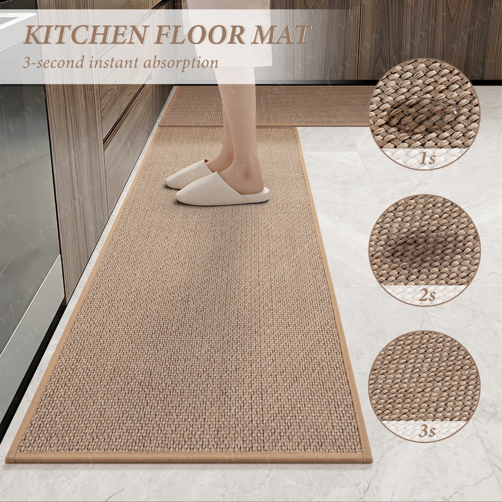 Alas Kaki Dapur Kitchen Carpet Floor Mat Anti Slip Oil Proof Waterproof ...