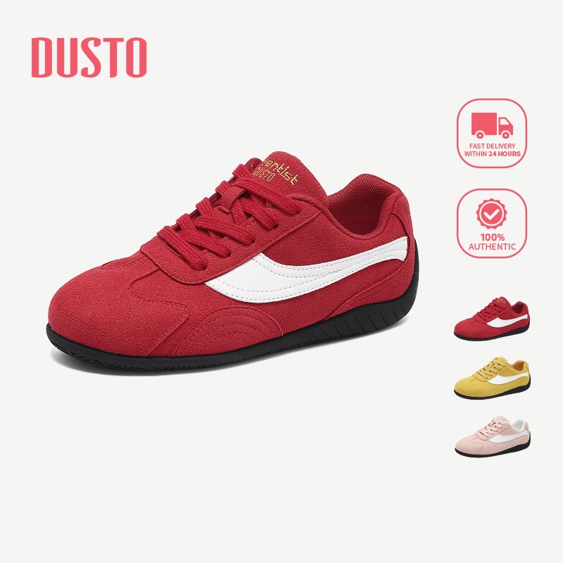 DUSTO Flat Sneakers Female Soft Sole Comfortable Student Bright ...