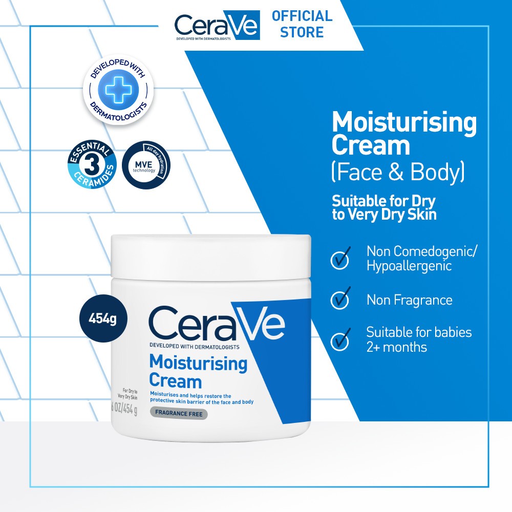 CeraVe Moisturising Cream 454g - Skin Barrier Repair Moisturizer with ...