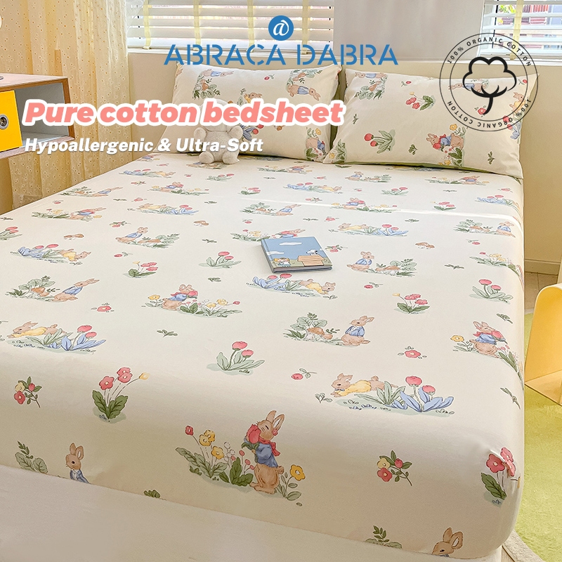 Abraca Dabra Cotton Fitted Bedsheet - Single/Queen/King (28cm) | Shopee ...