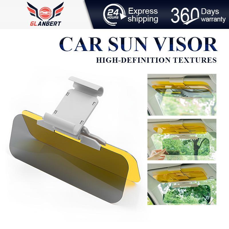 1Set Gray and Yellow HD Visor Day/Night Anti Glare Visor Clip On Vision ...