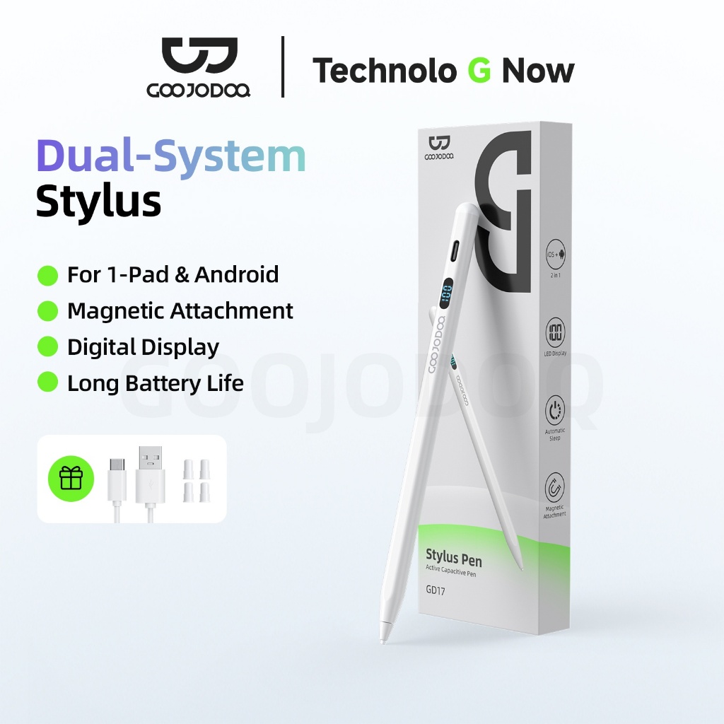 GOOJODOQ Dual-system Stylus Pen with Palm Rejection Magnetic Attachment ...
