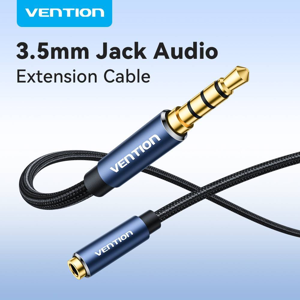 Vention 3.5mm Audio Extension Cable, Male to Female Aux Extender for ...