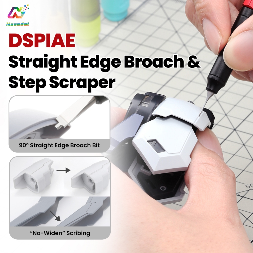 DSPIAE Step Scraper & Straight Edge Broach for Gundam Military Model ...