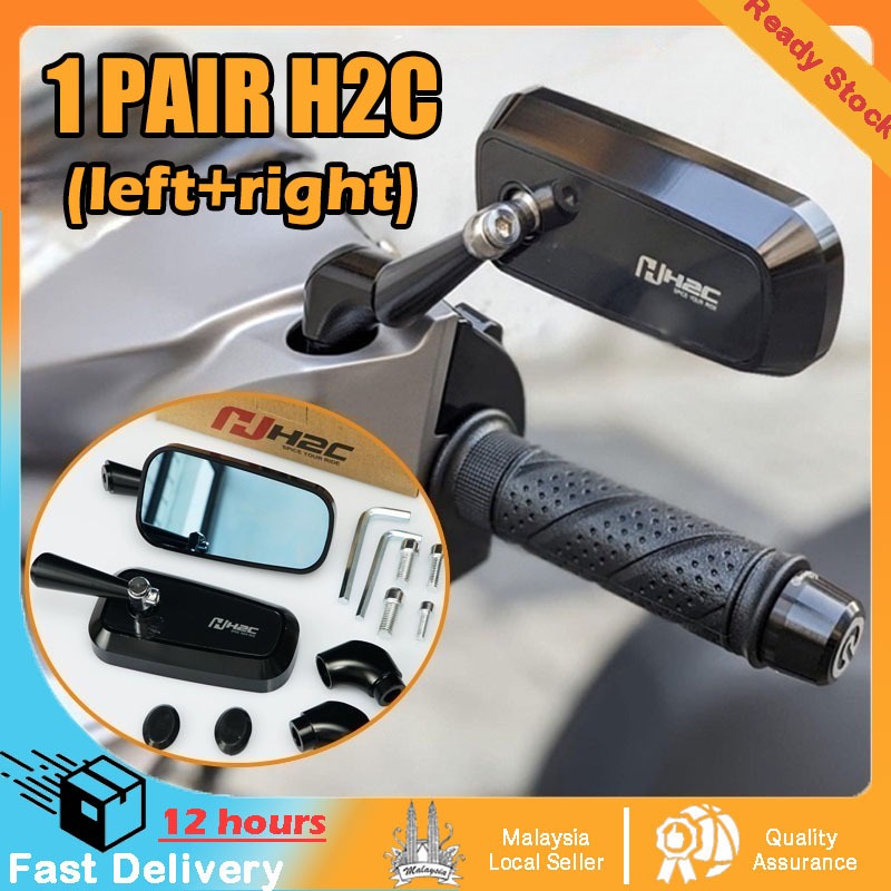 【12H Shipping】H2C Side Mirror Universal Motorcycle Aluminum Alloy ...