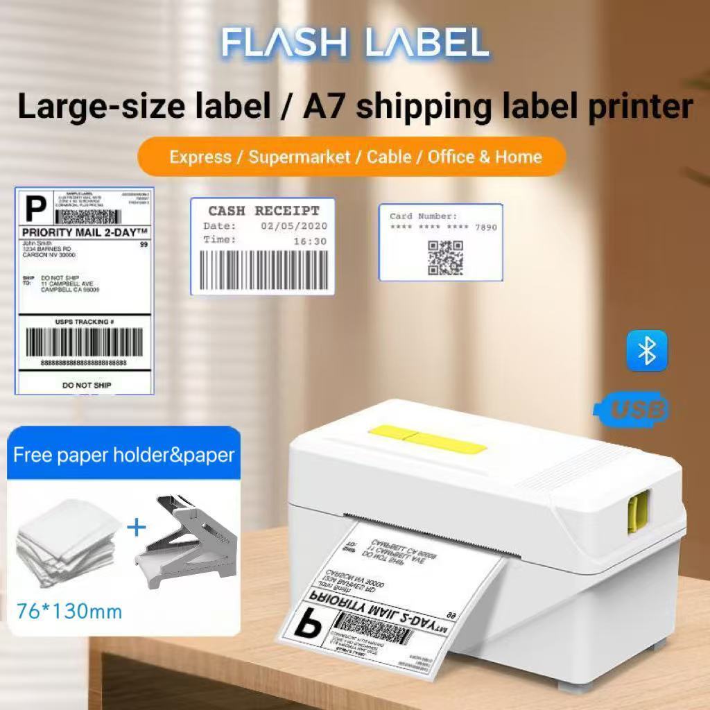 Flashlabel Thermal Printer Bluetooth +ios Android iOS, A7/3-inch label ...