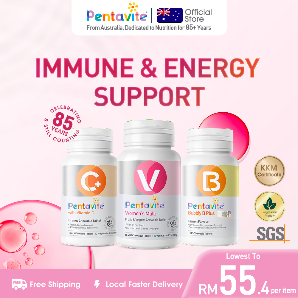 Pentavite Women's Multi + Vitamin C + B Complex 30s – Daily ...