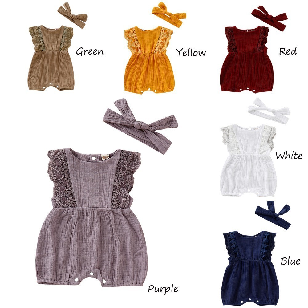 Mikrdoo [0-18M] Baju baby Girl Newborn Romper Baby Girl Set Lace ...