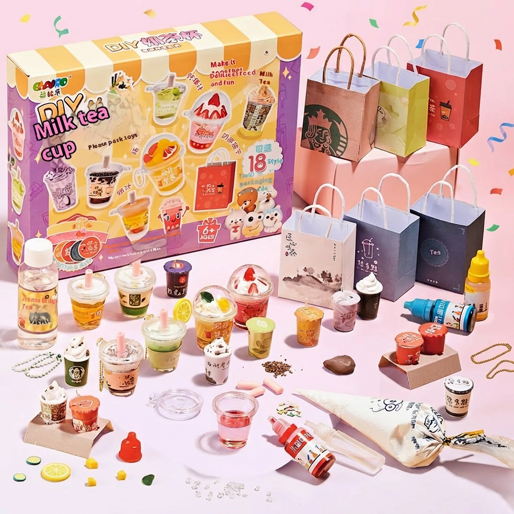 Creative DIY Milk Tea Cup Craft Toy for Kids - Gift for Girls Boys ...