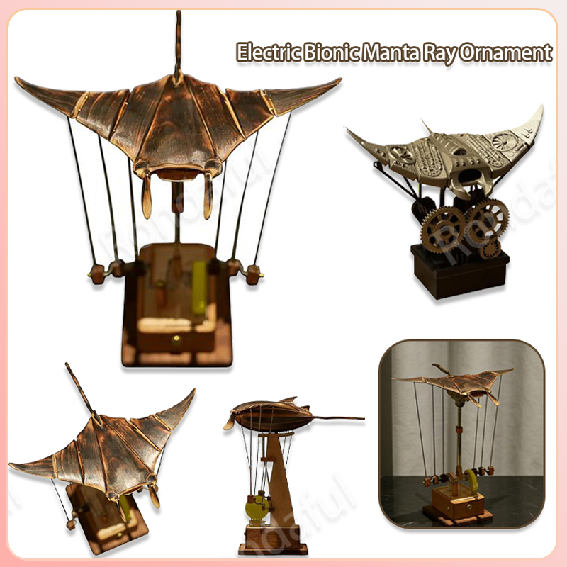 Wooden Manta Ray Automaton Mechanical Marine Biological Model Decor ...