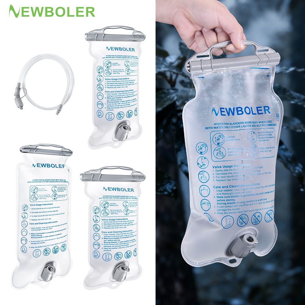 Newboler 1.5L 2L 3L Water Bladder Portable Water Bag PEVA BPA-Free ...