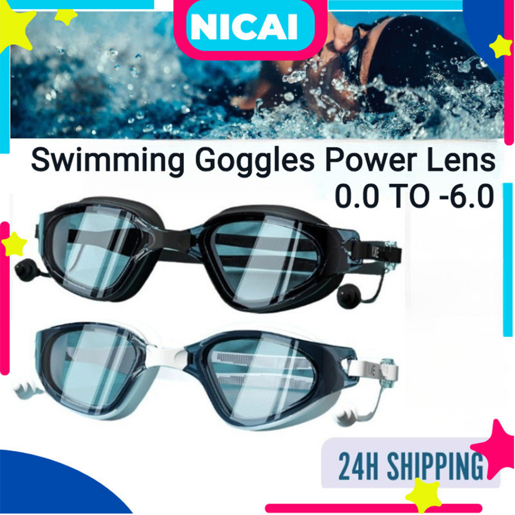 Prescription Swimming Goggles For Adults – Power Lens Optional Degrees ...