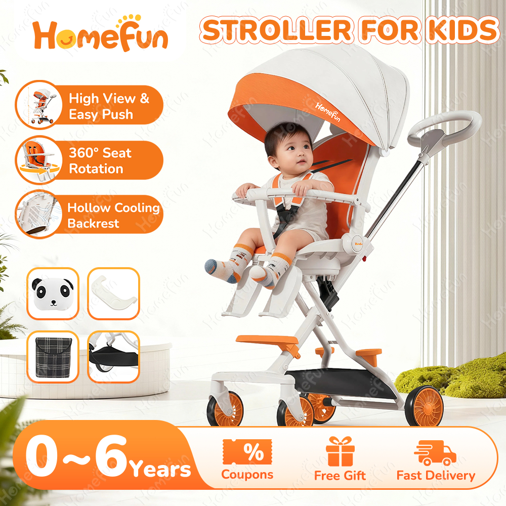 ️ ️HOMEFUN Baby Stroller Rotates 360° Can Sit And Lie Down Convenient ...