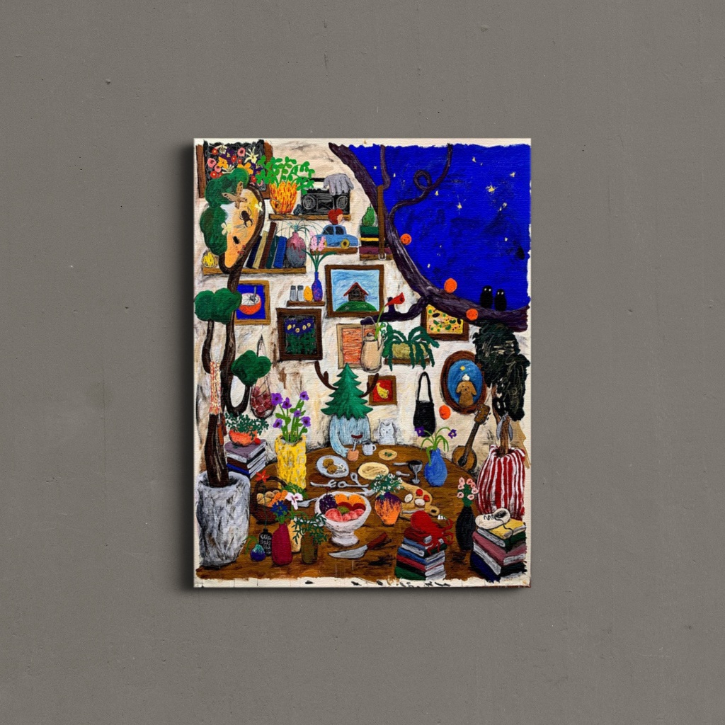Healing Cartoon Paintings Children's Murals Study Kitchen Paintings ...