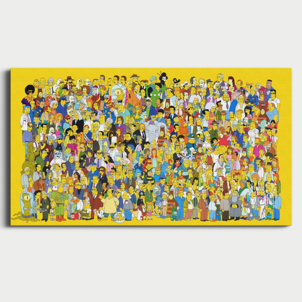 Simpsons Family Trendy Living Room Bedroom Decoration Painting Art ...