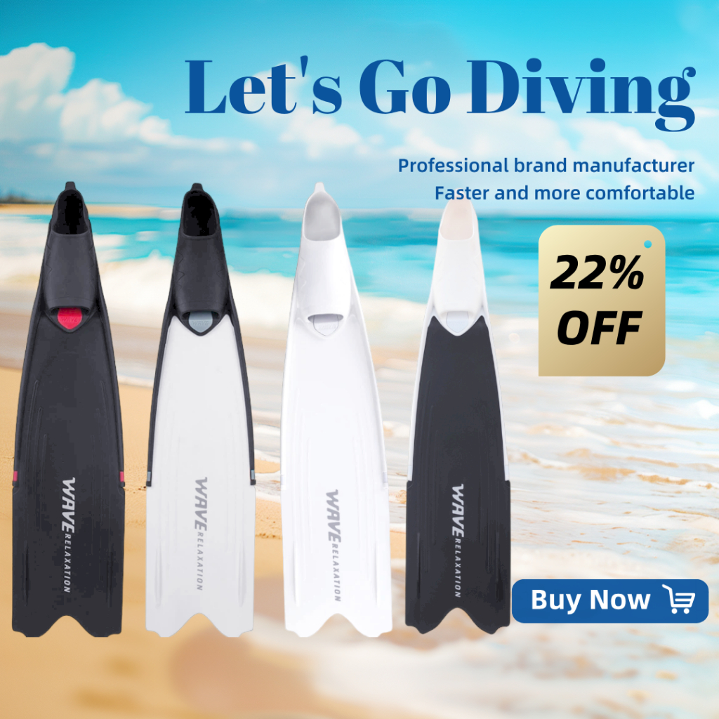 【24h shipping+local delivery】WAVE Freediving Fins swim fin adult ...