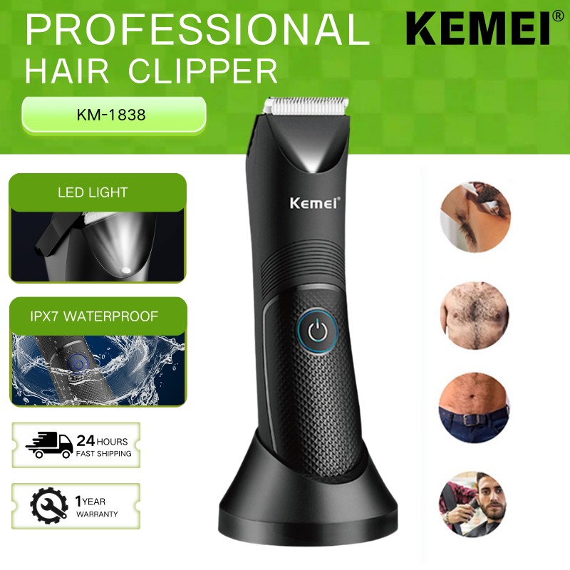 Kemei Groin Area Hair Trimmer Blade Body Trimmer for Men Waterproof Wet ...