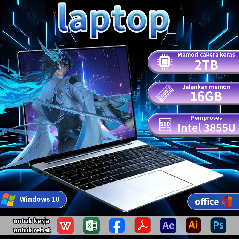 Laptop, equipped with Windows 11 operating system, 16GB memory, and 1 ...