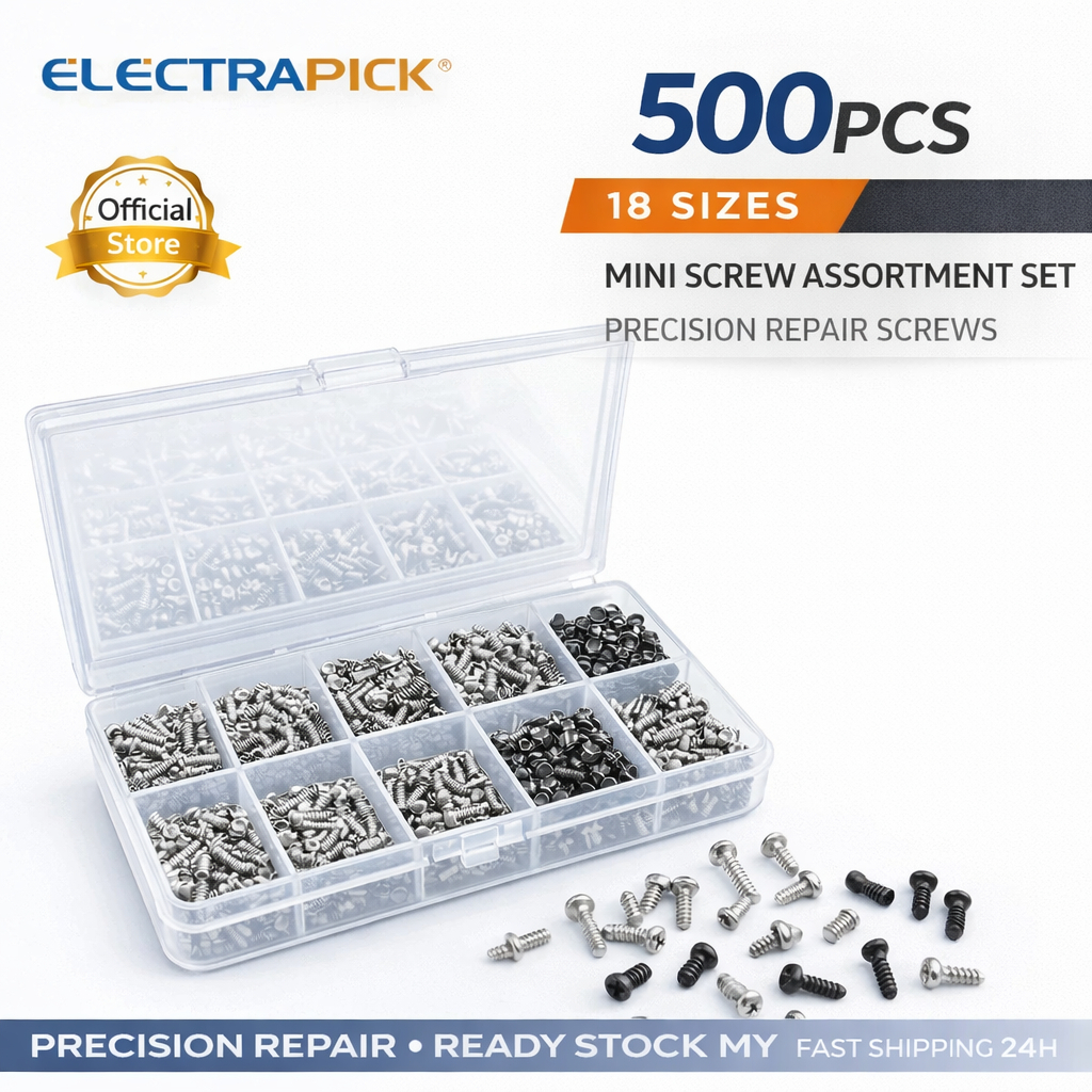 Electrapick Mini Screw Assortment Set 18 Sizes | 500PCS | Precision ...