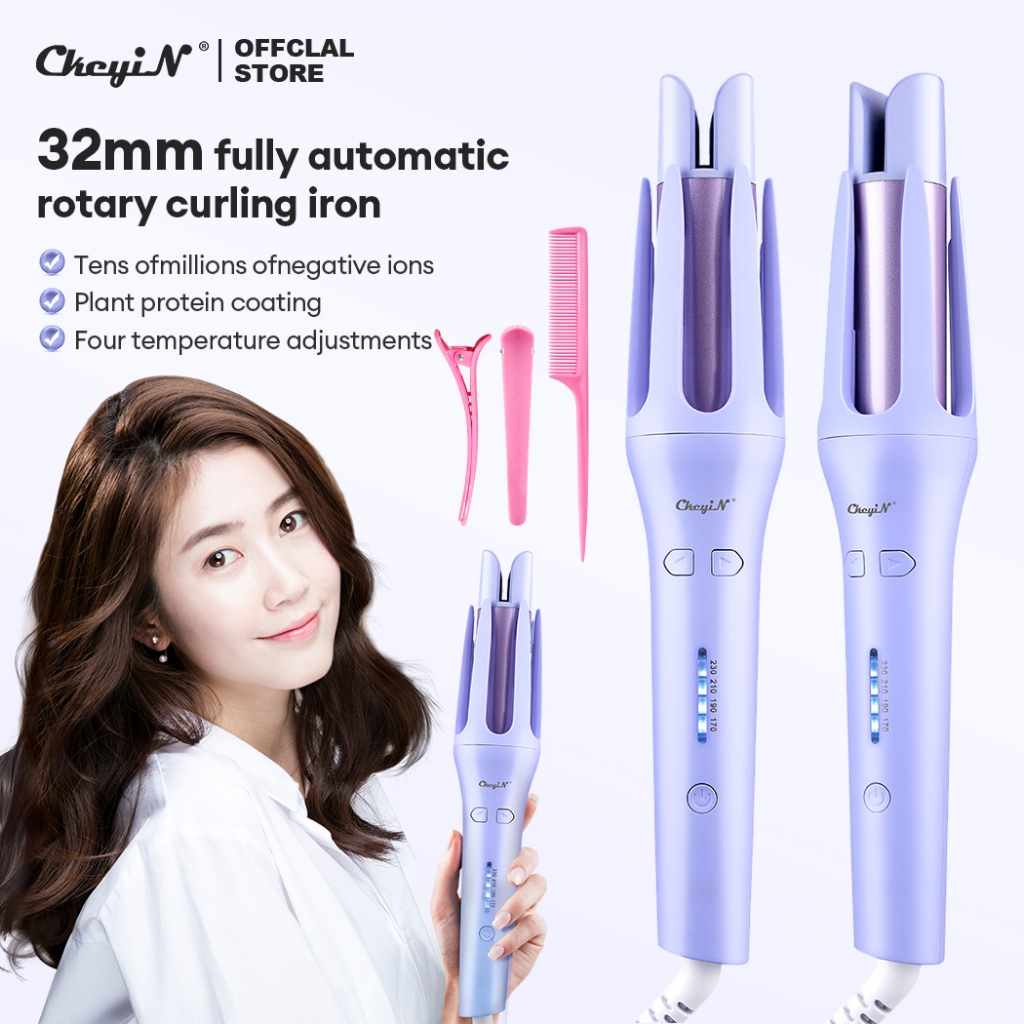 CkeyiN Automatic Curler Ceramic Curler 32mm Ceramic Curling Machine ...