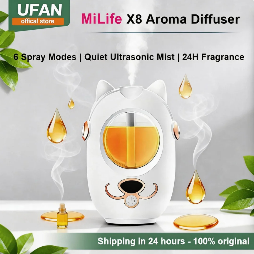 MiLife X8 Smart Aroma Diffuser | 6 Spray Modes | Quiet Ultrasonic Mist ...